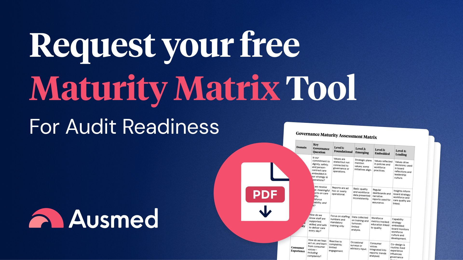 Request the Maturity Matrix for Audit Readiness Tool